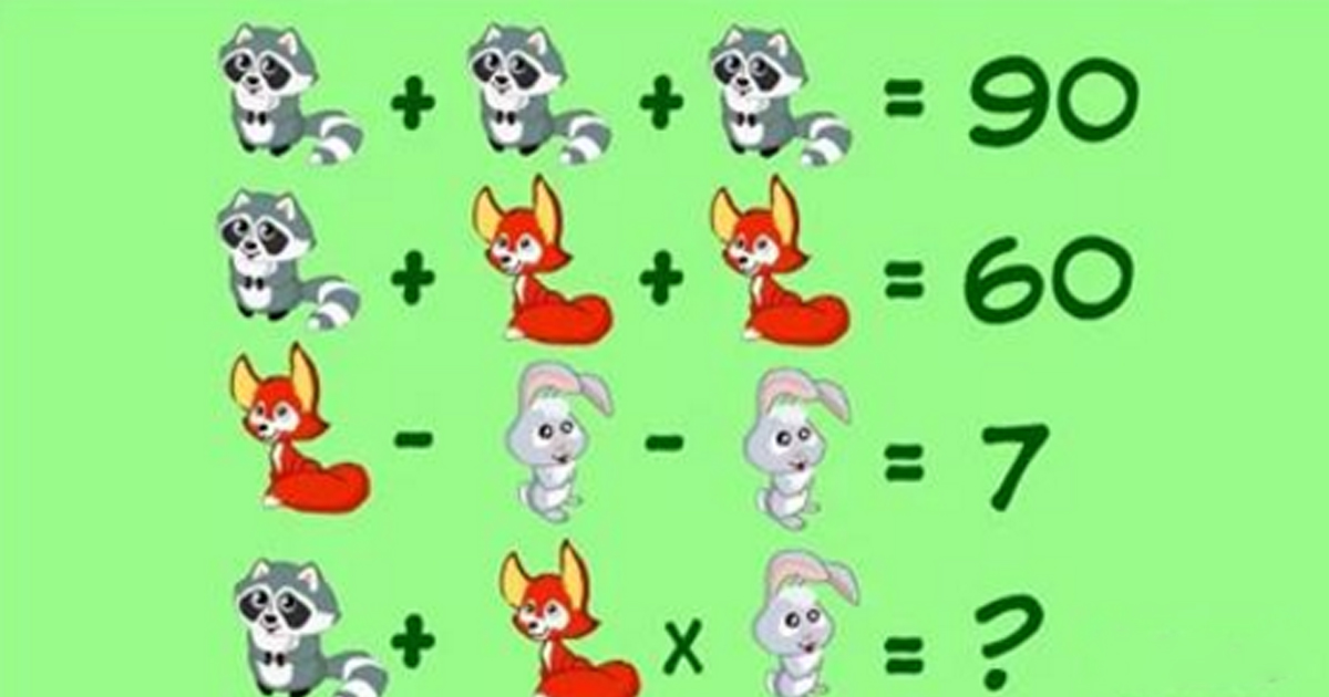 Solve This Animal Equation And See If You Remember Your Childhood Math ...
