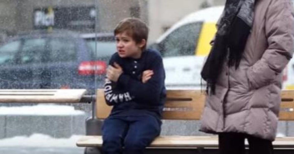 Little Boy Was Alone And Freezing At A Bus Stop. What Happened Next ...