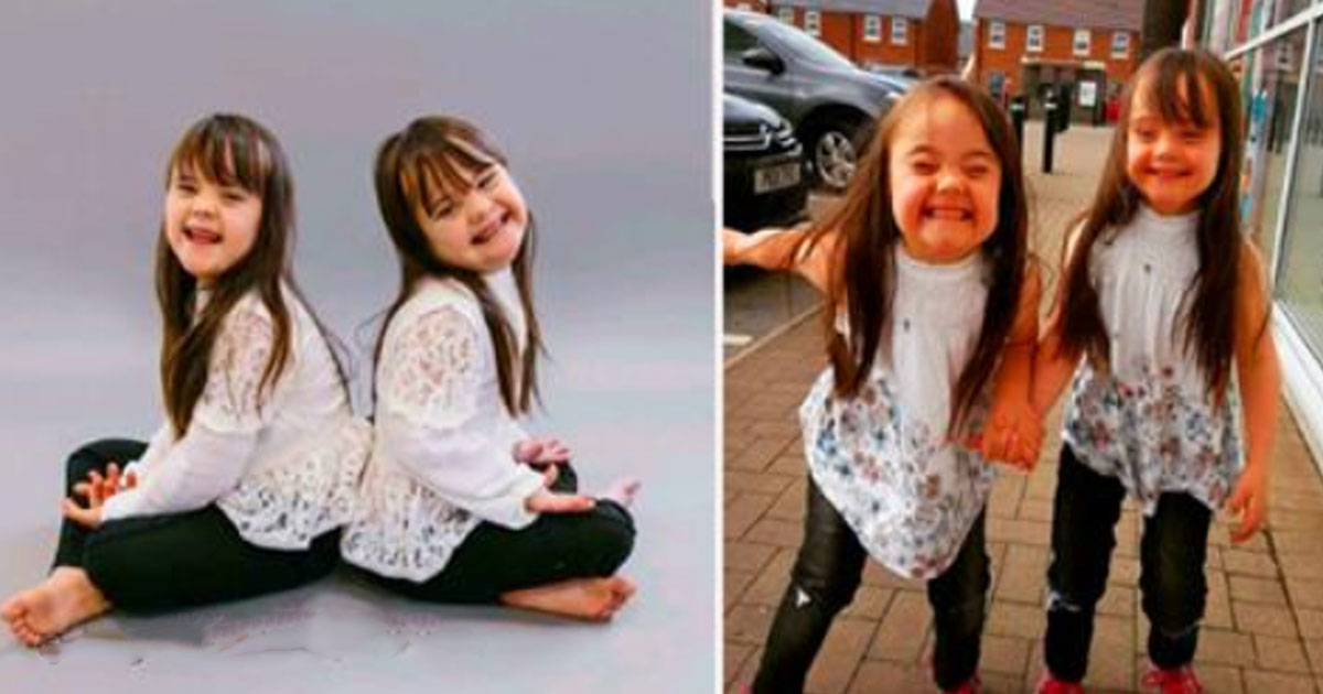 One-in-a-million identical twins with Down syndrome turn to adorable ...